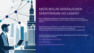 Reilun datatalouden sääntökirja | PPTX