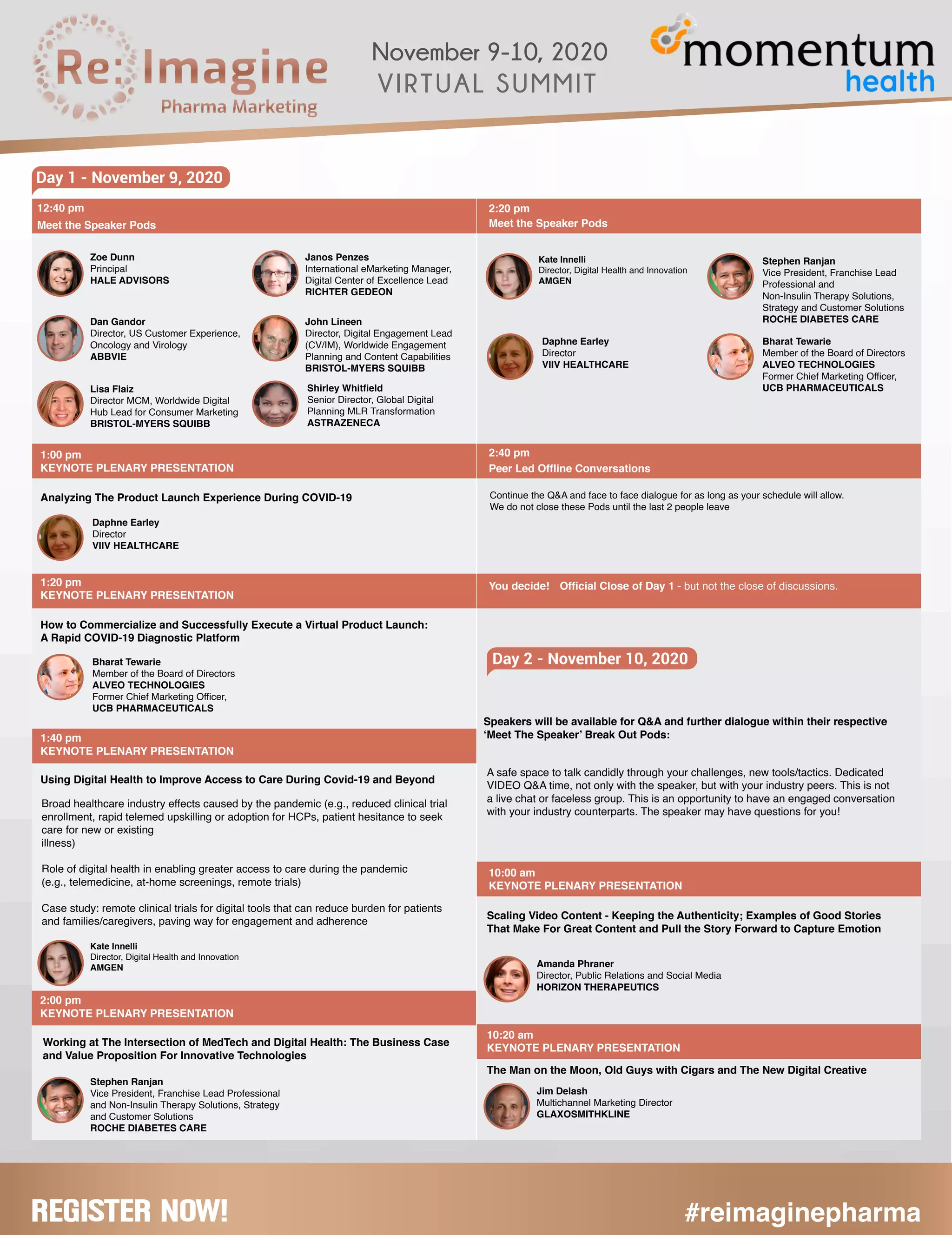 Re:Imagine Pharma Marketing - Agenda at a Glance | PDF