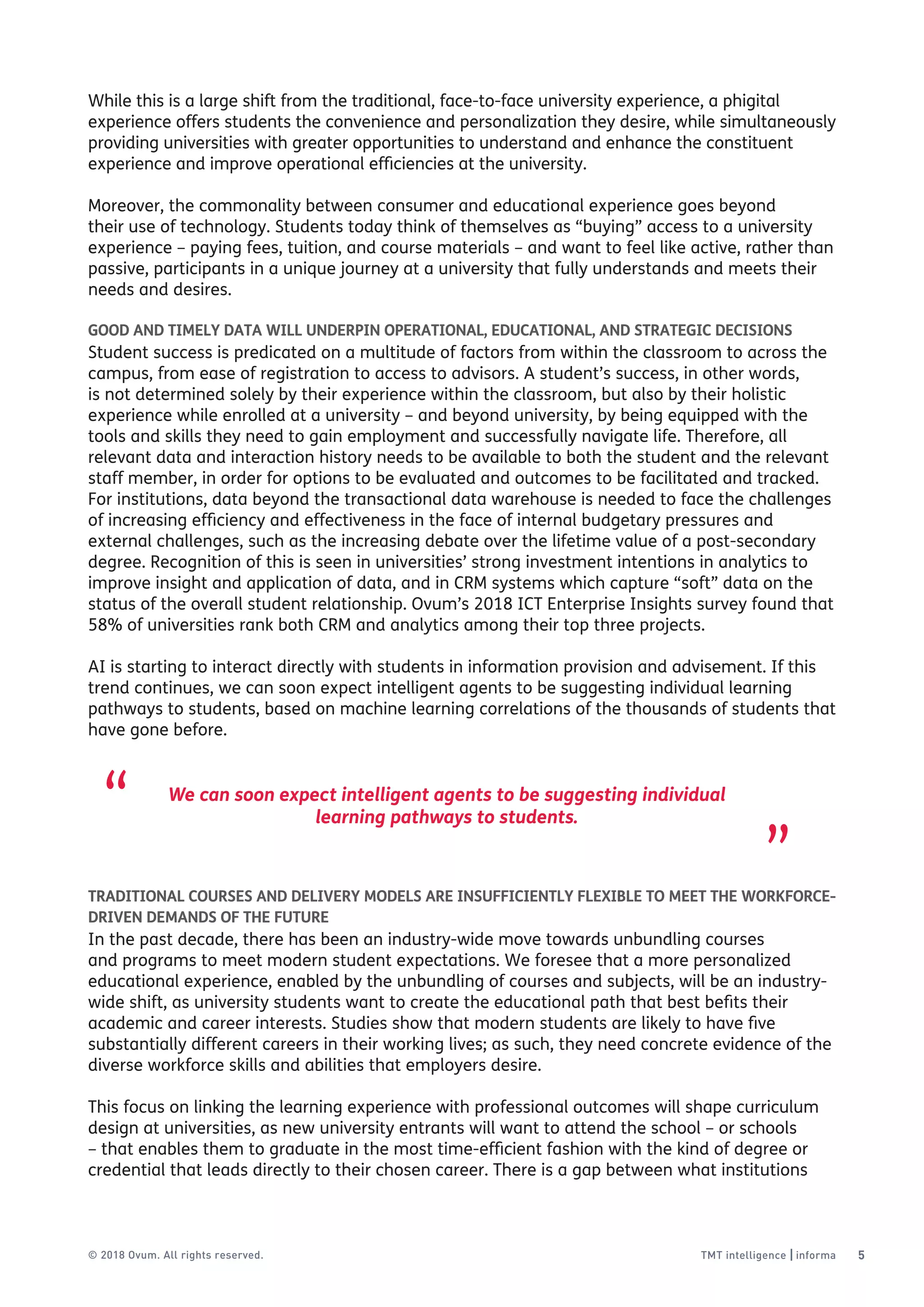 Reimagining the University in a Student-Centric World | PDF