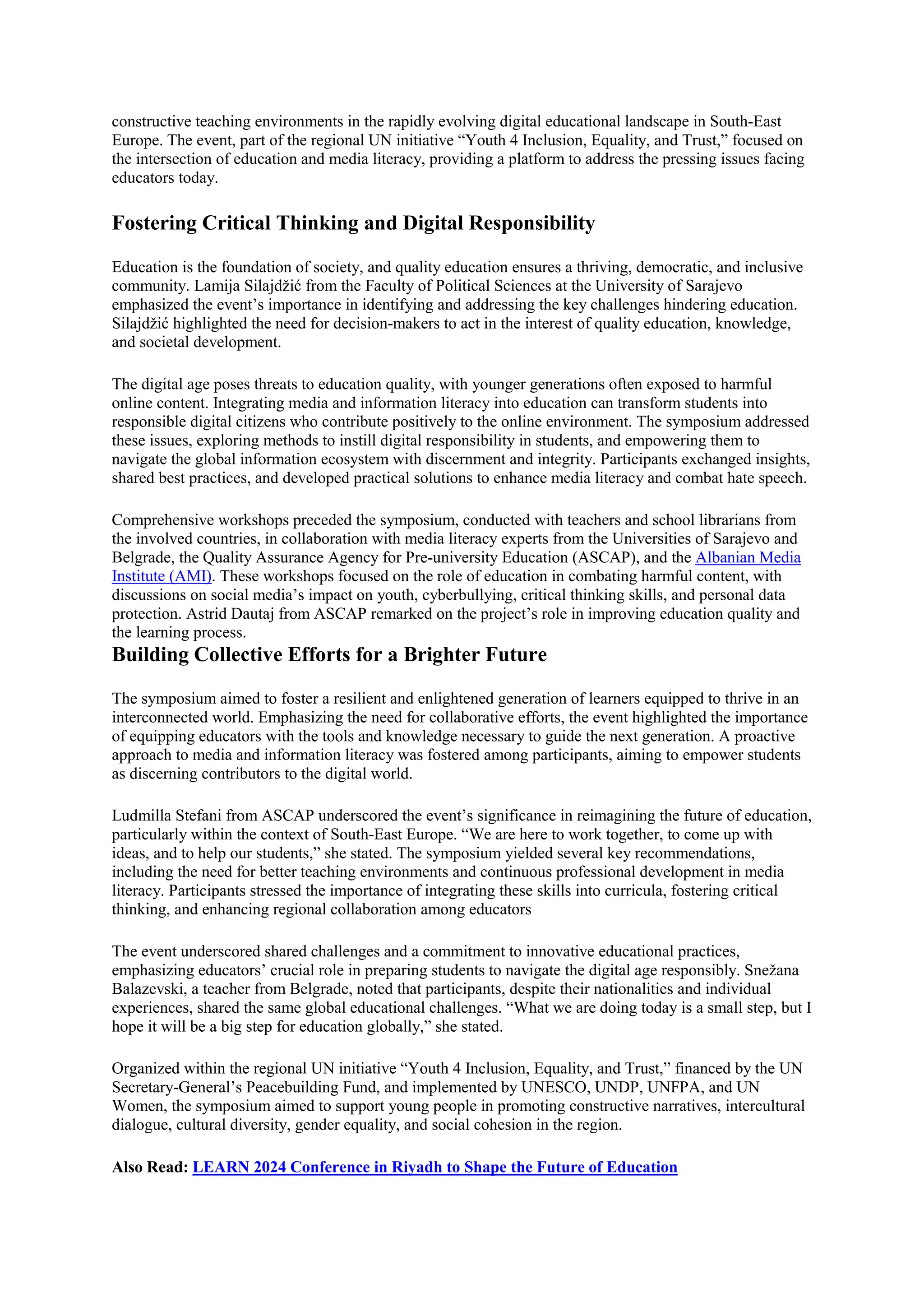 Reimagining Education for the Future: Adapting to AI and Digitalization | PDF