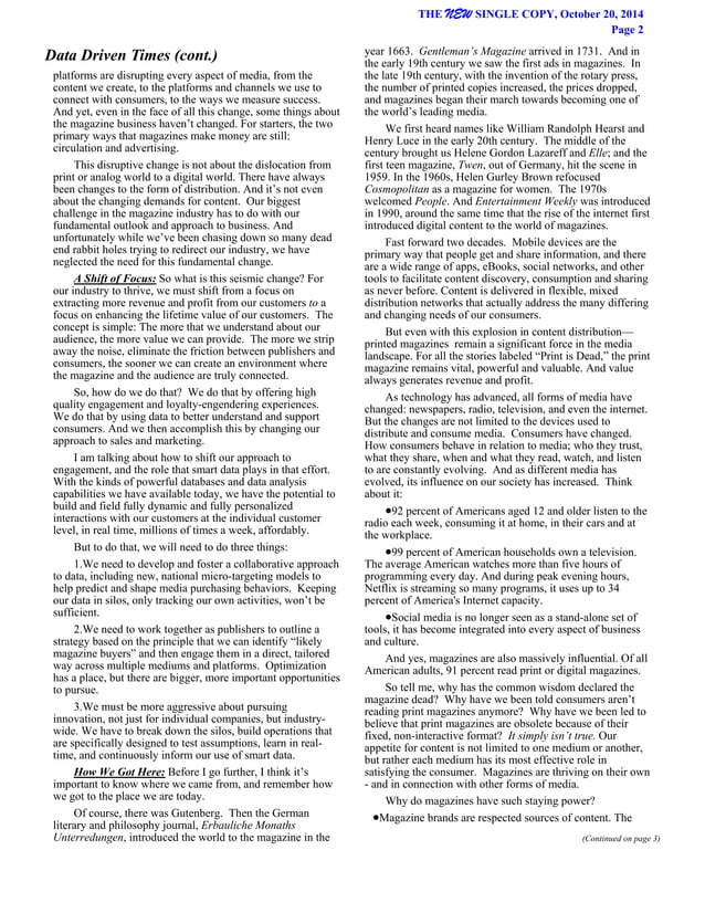 Reimagining Magazines for Data-Driven Times | PDF