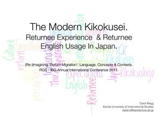 (Re)imagining return migration modern kikokusei | KEY