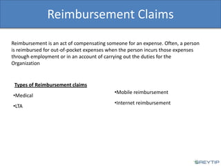 Reimbursement Claims Module | PDF