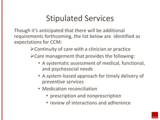 Reimbursing Chronic Care Management | PPT