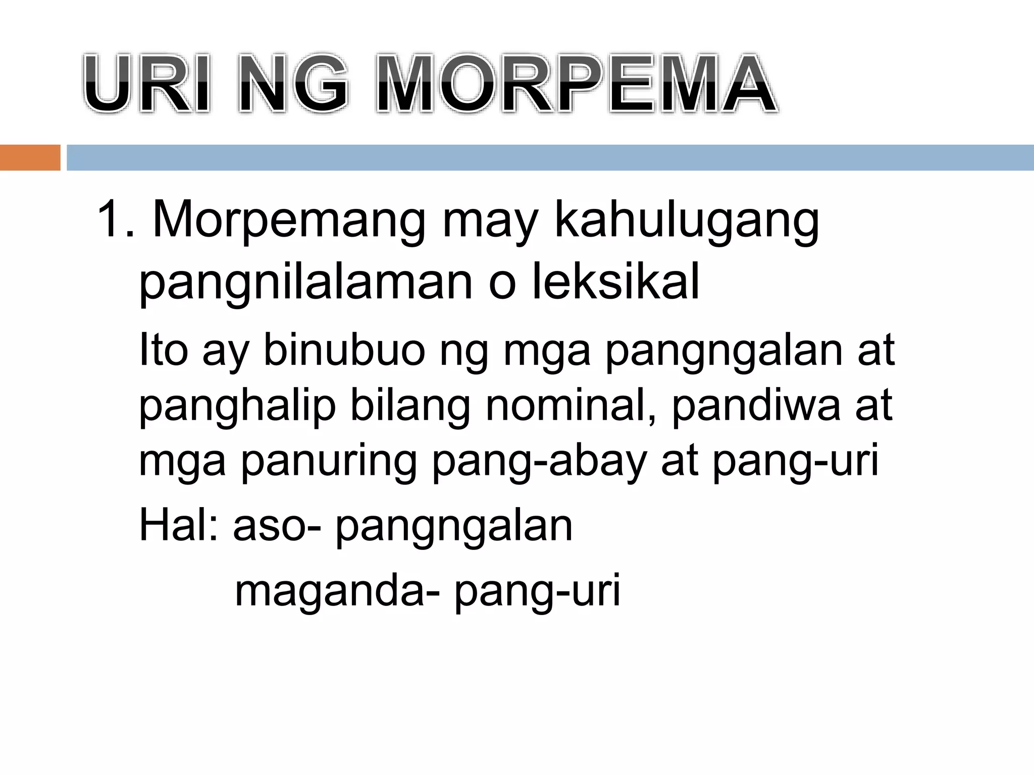 Morpema | PPTX