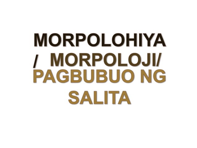 Morpema | PPTX