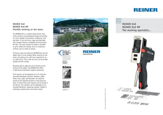 Reiner 940 HandJet printer | PPT