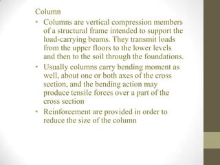 Reinfocing details of column | PPTX