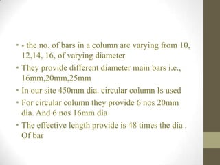 Reinfocing details of column | PPTX