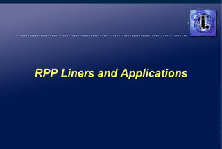 Reinforced Polypropylene (RPP) and Reinforced Polyethylene (RPE) Liner ...