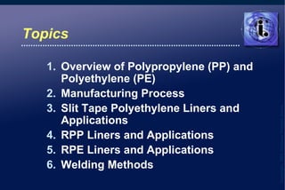 Reinforced Polypropylene (RPP) and Reinforced Polyethylene (RPE) Liner ...