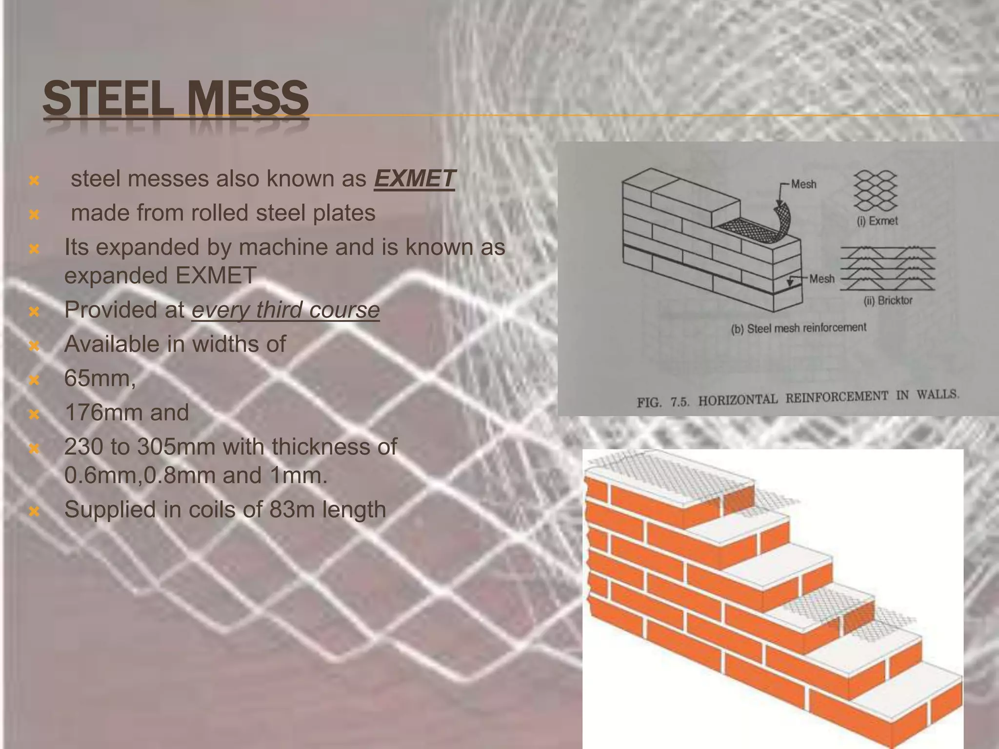 Reinforced brickwork | PPTX