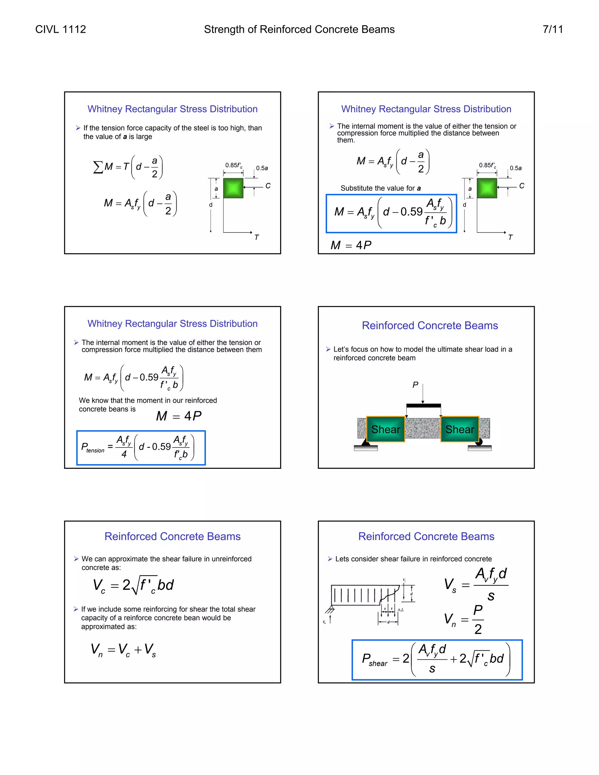 Reinforced concrete beams | PDF
