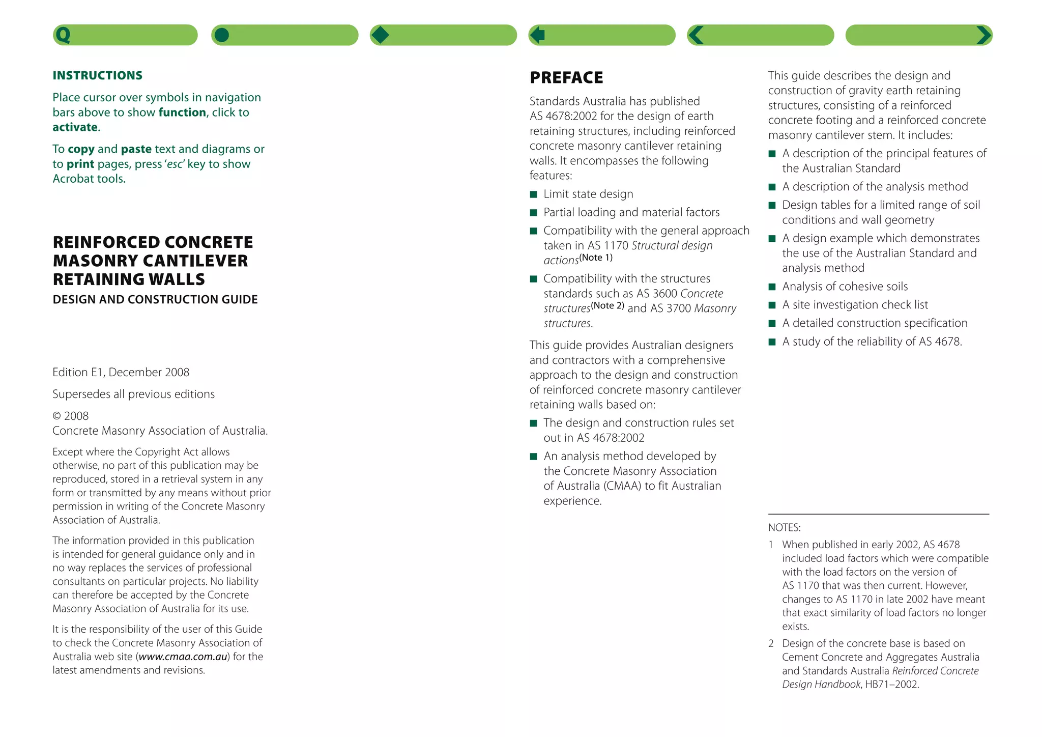 Reinforced concrete masonry cantilever reaining walls | PDF | Civil ...