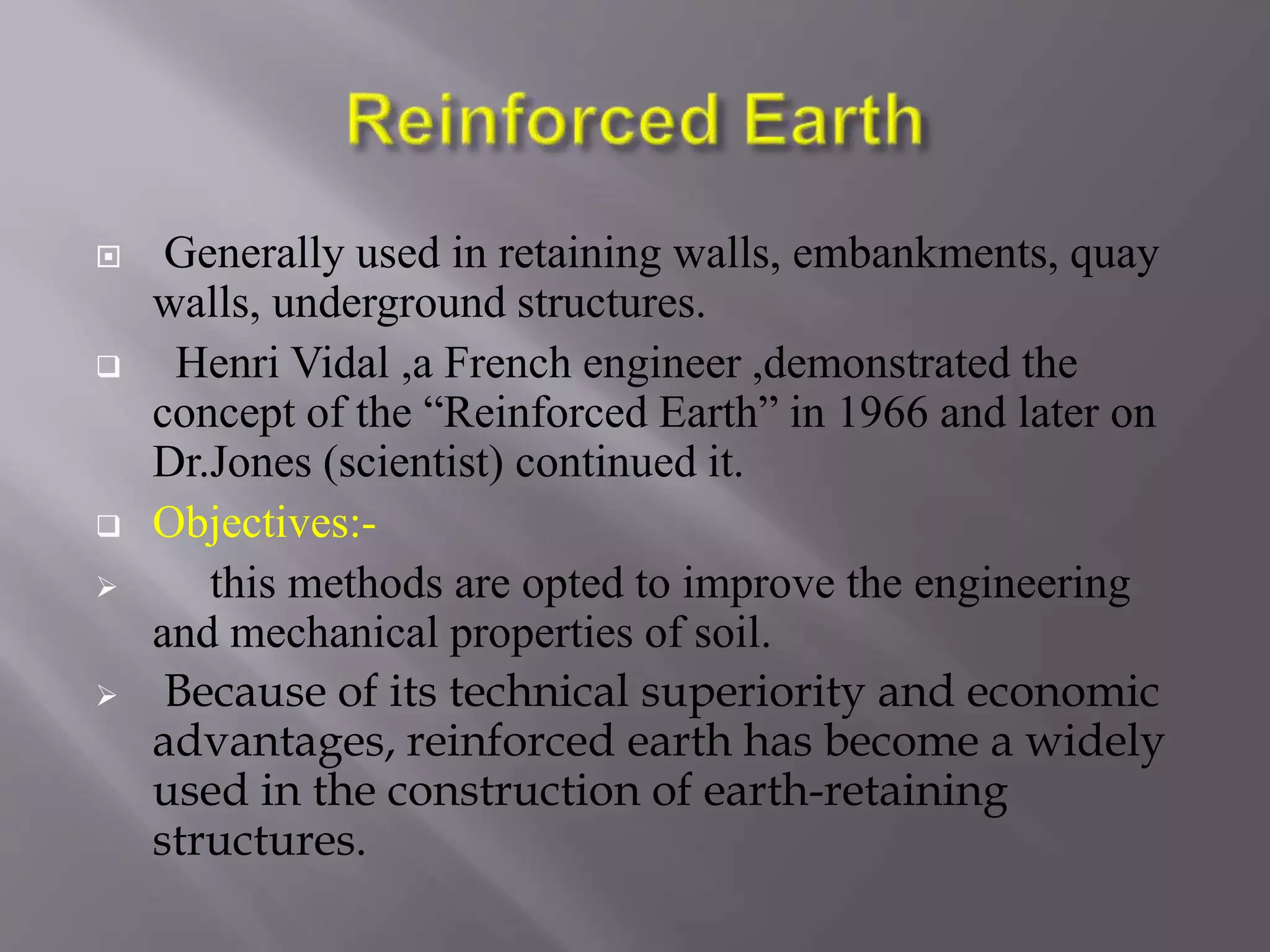 Reinforced earth & its application | PPTX