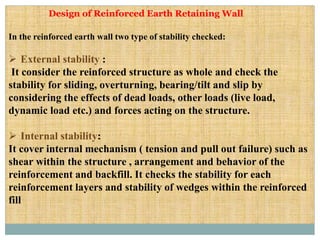 Reinforced Earth Wall RE wall | PPTX