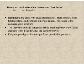 Reinforced glass beam | PDF