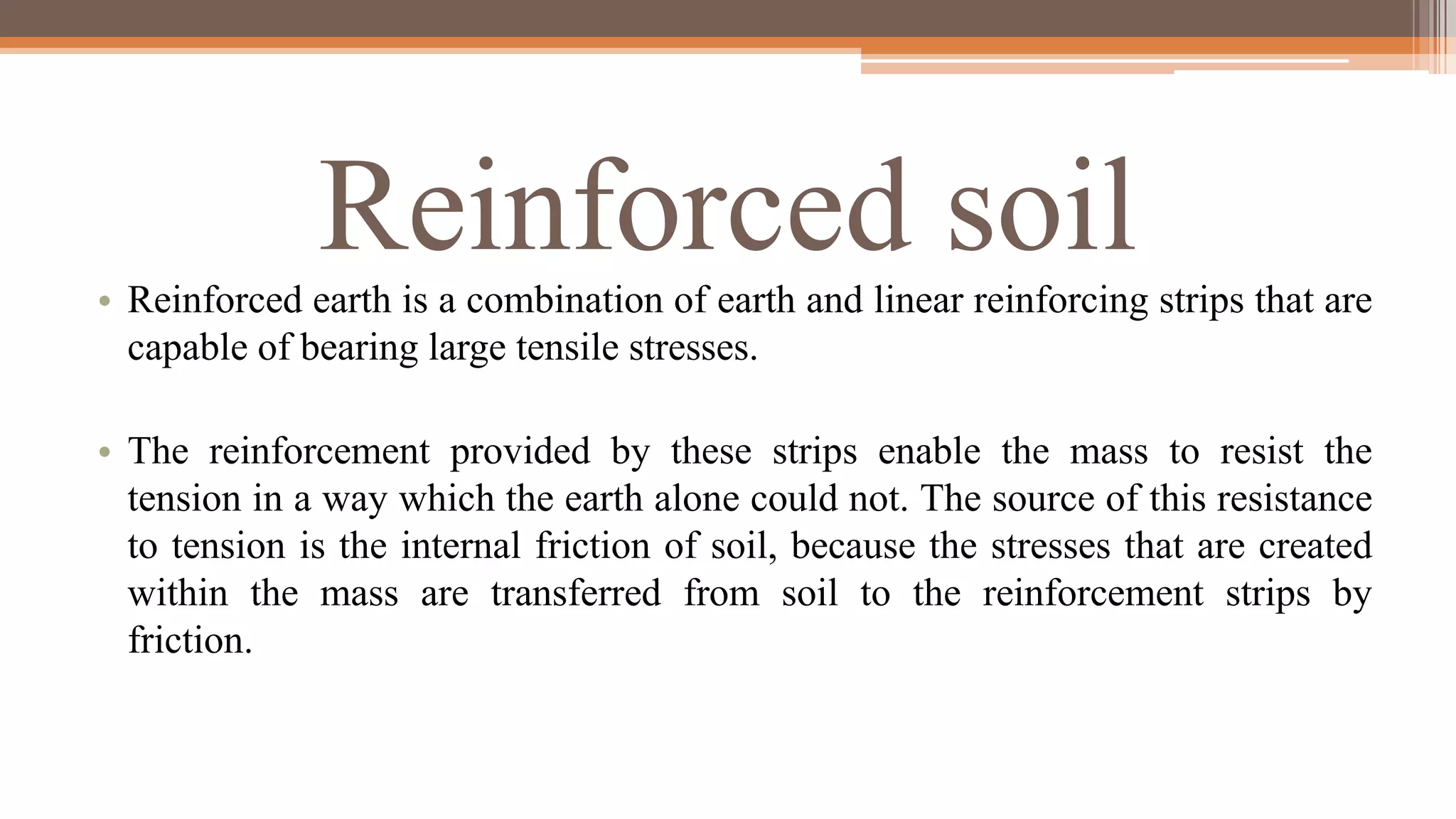 Reinforced soil | PPTX