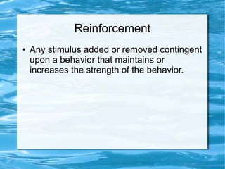 Reinforcement | ODP
