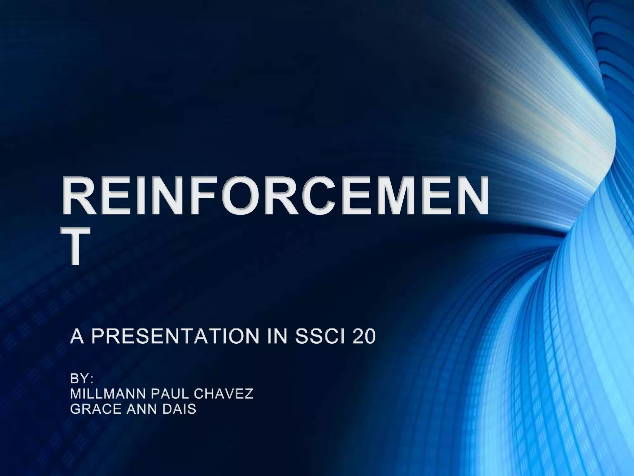 Reinforcement (Behavioral Learning) | PPTX