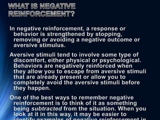 Reinforcement (Behavioral Learning) | PPTX