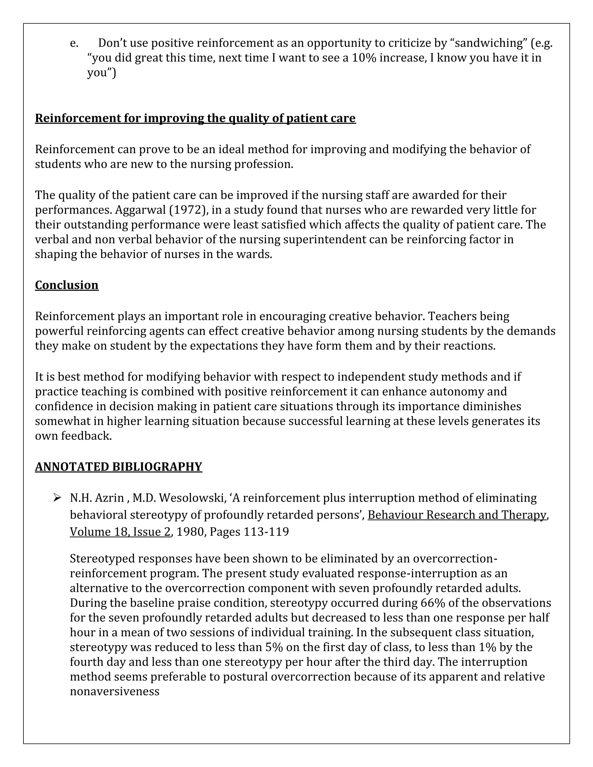 Reinforcement | DOCX