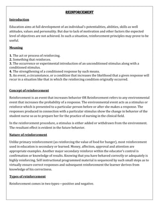 Reinforcement | DOCX