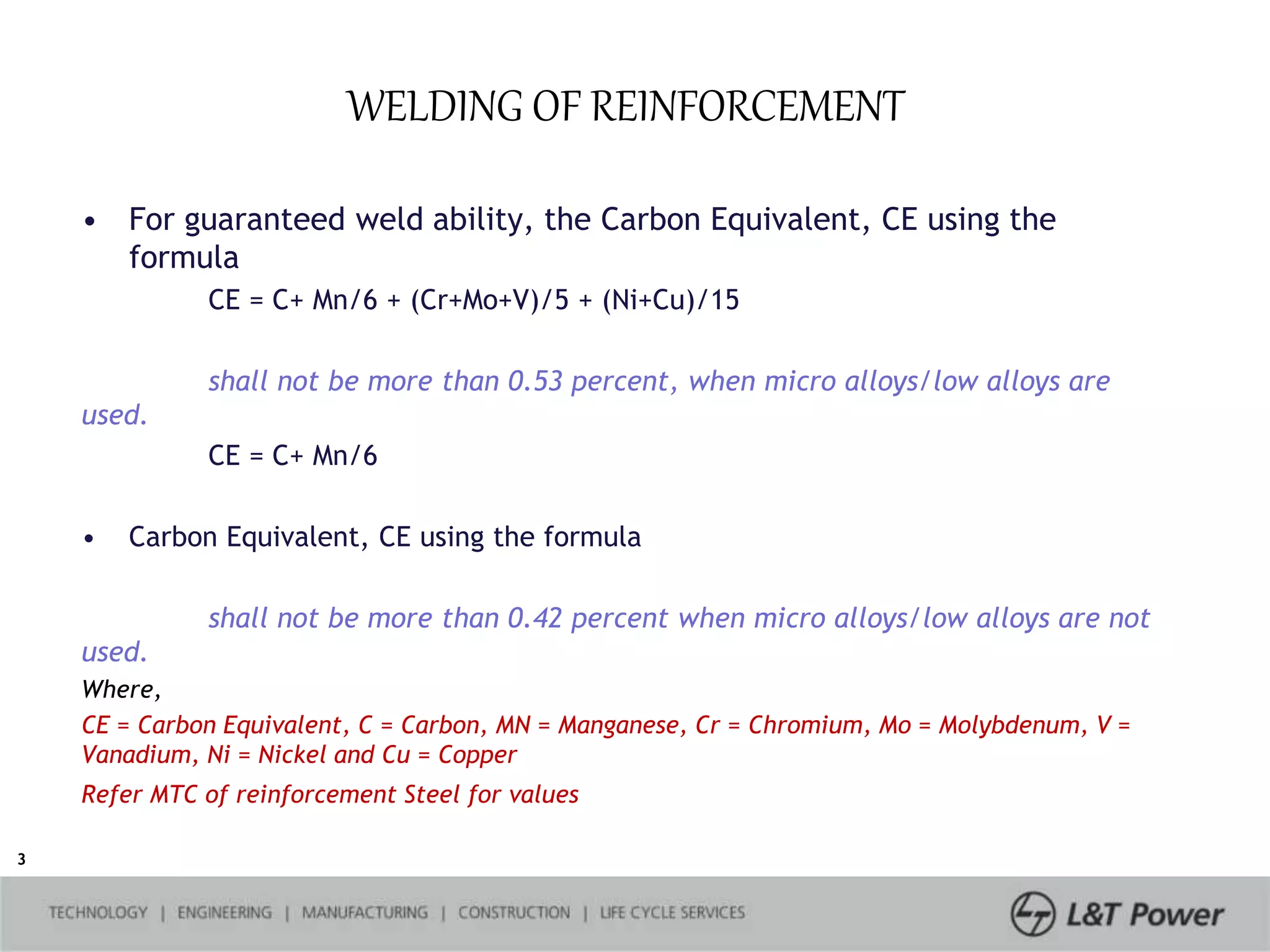 Reinforcement welding in civil engineering | PPTX