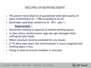 Reinforcement welding in civil engineering | PPTX