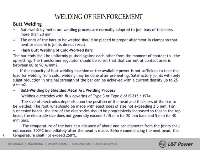 Reinforcement welding in civil engineering | PPTX