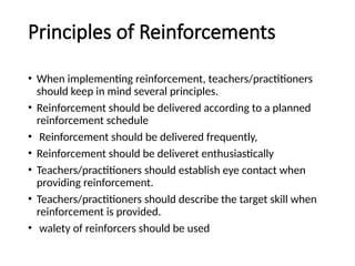 Reinforcement in SPED students powerpoint | PPTX