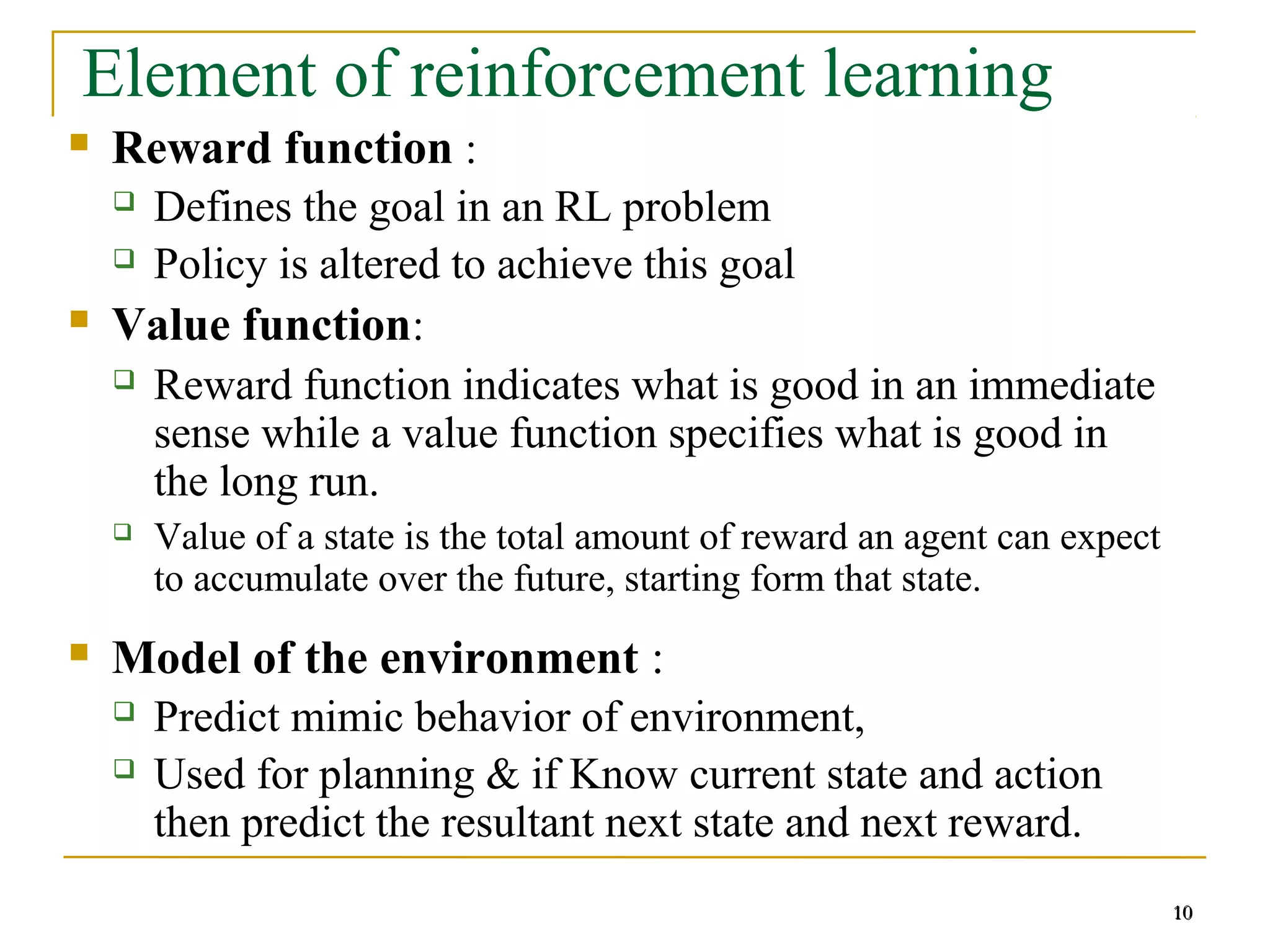 Reinforcement learning | PPT