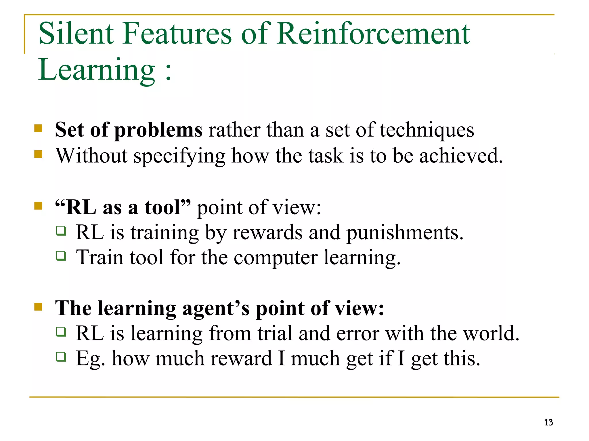 Reinforcement learning | PPT