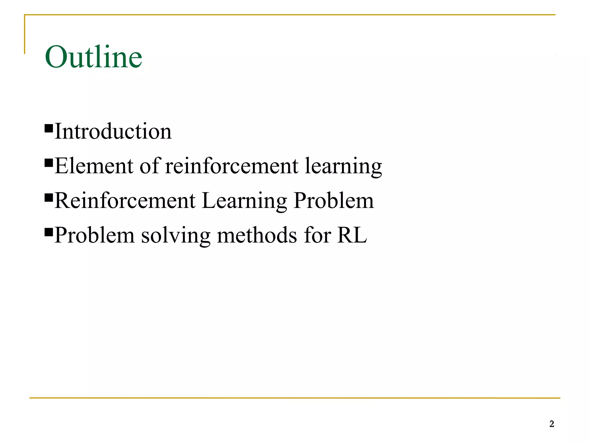 Reinforcement learning | PPT