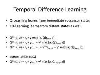 Reinforcement Learning and Artificial Neural Nets | PPT