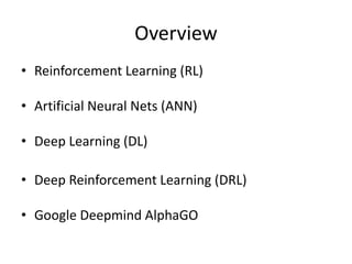 Reinforcement Learning and Artificial Neural Nets | PPT