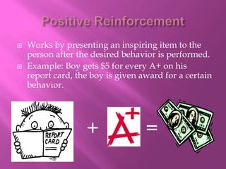 Reinforcement and punishment slide show 2 | PPTX