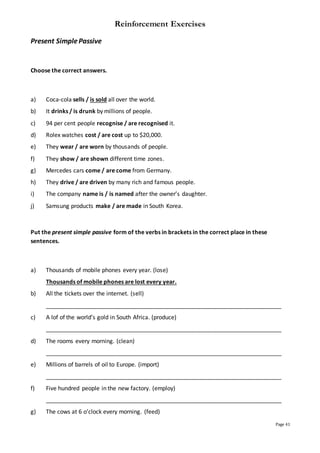 Reinforcement And Evaluation Exercises Pdf