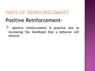 Reinforcement in classroom | PPT