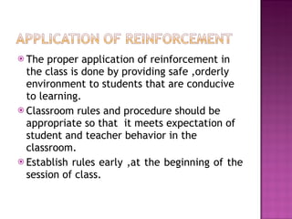 Reinforcement in classroom | PPT