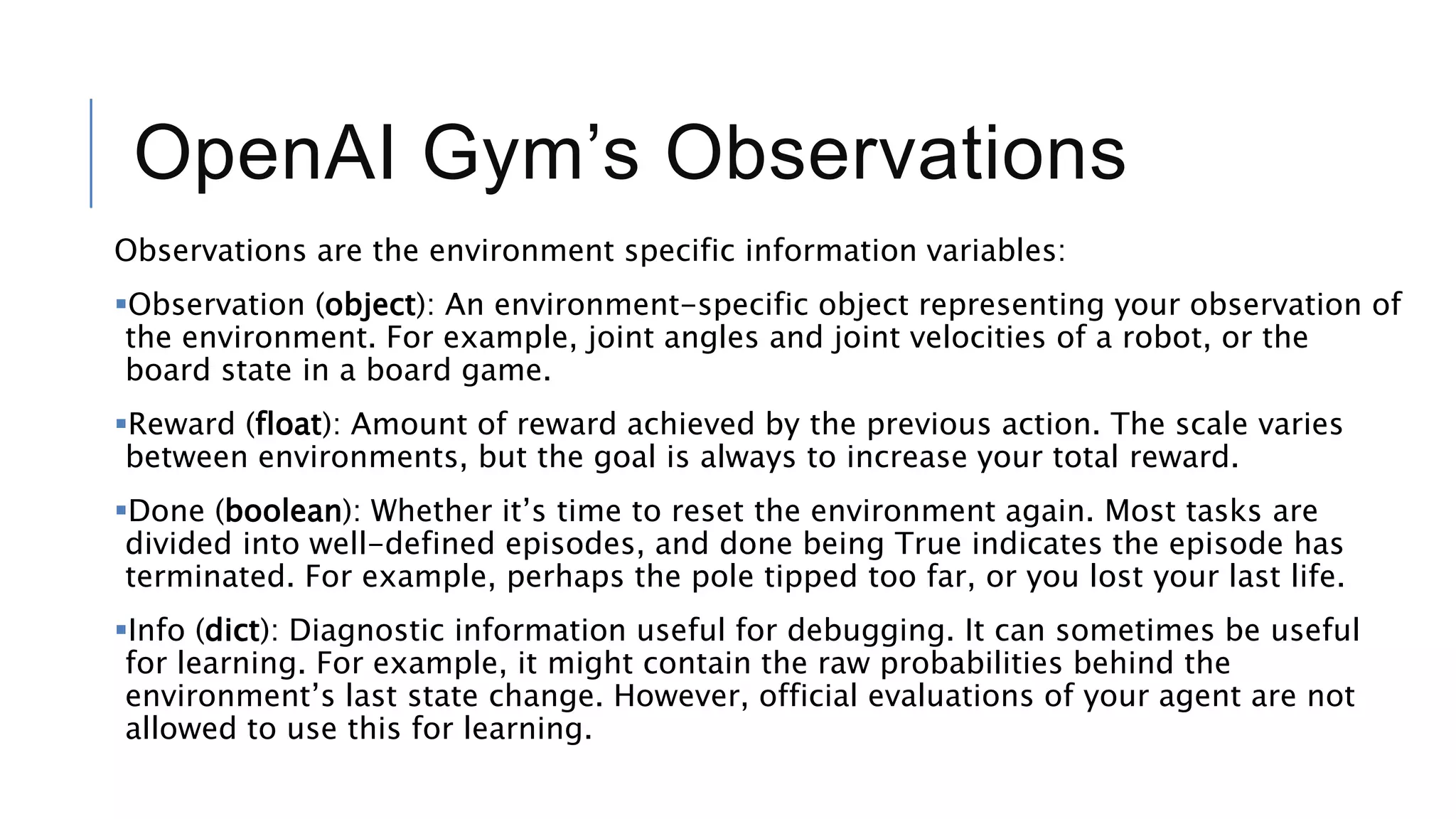Reinforcement Learning Using Openai Gym Pdf Artificial Intelligence Technology And Computing