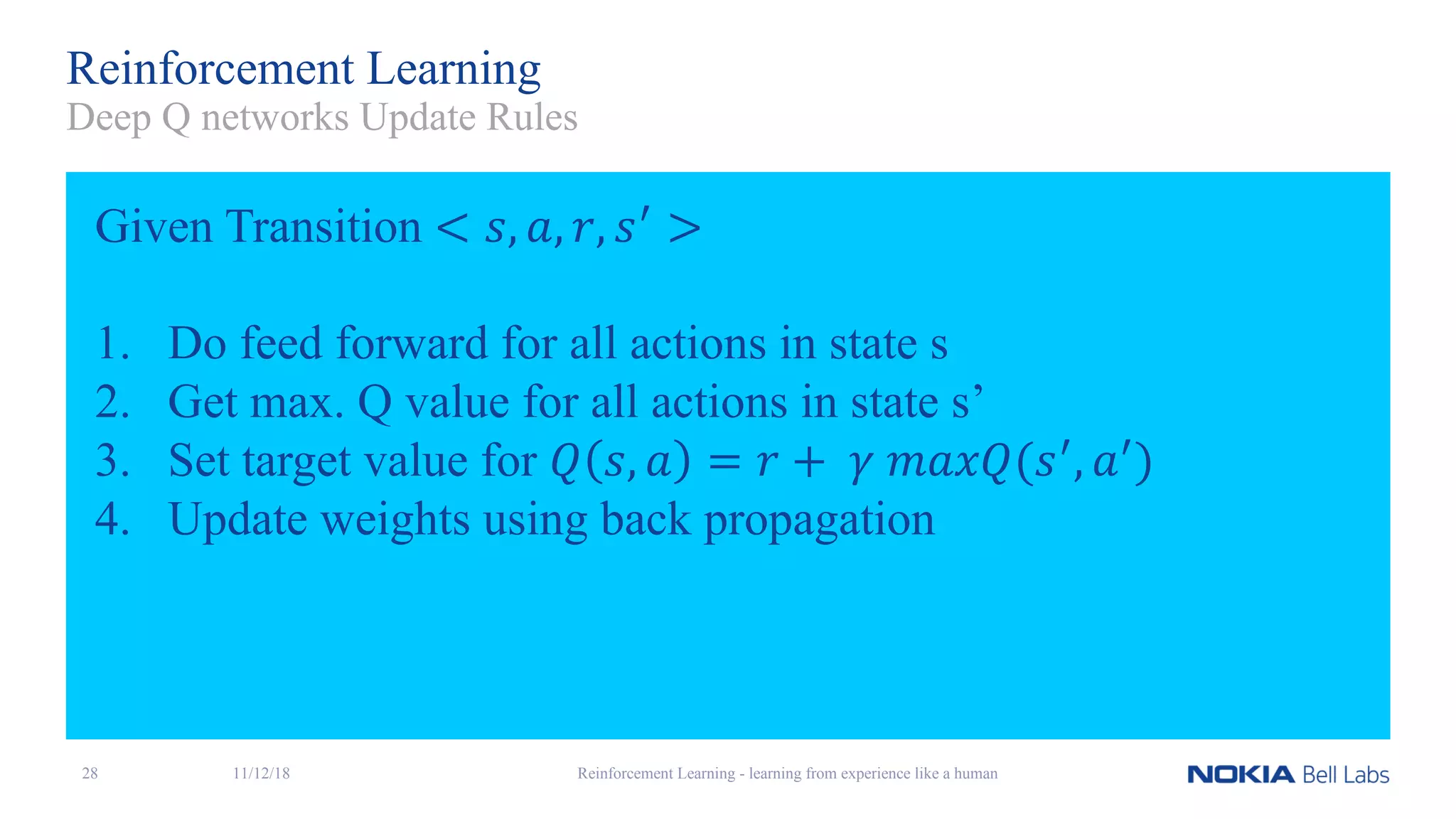 Reinforcement Learning - Learning from Experience like a Human