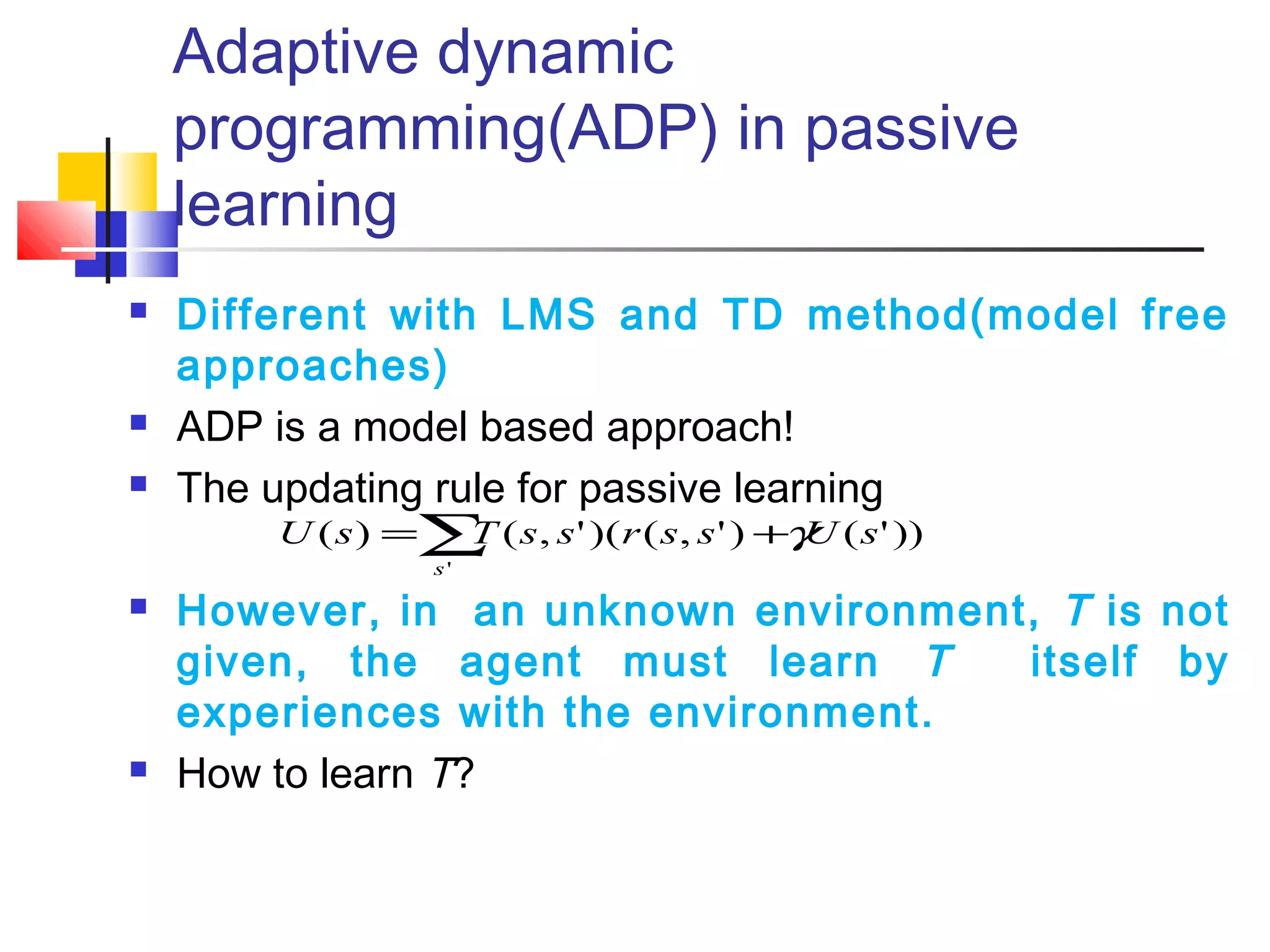 Reinforcement learning 7313 | PPT