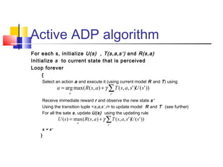 Reinforcement learning 7313 | PPT