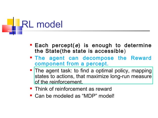 Reinforcement learning 7313 | PPT | Artificial Intelligence ...