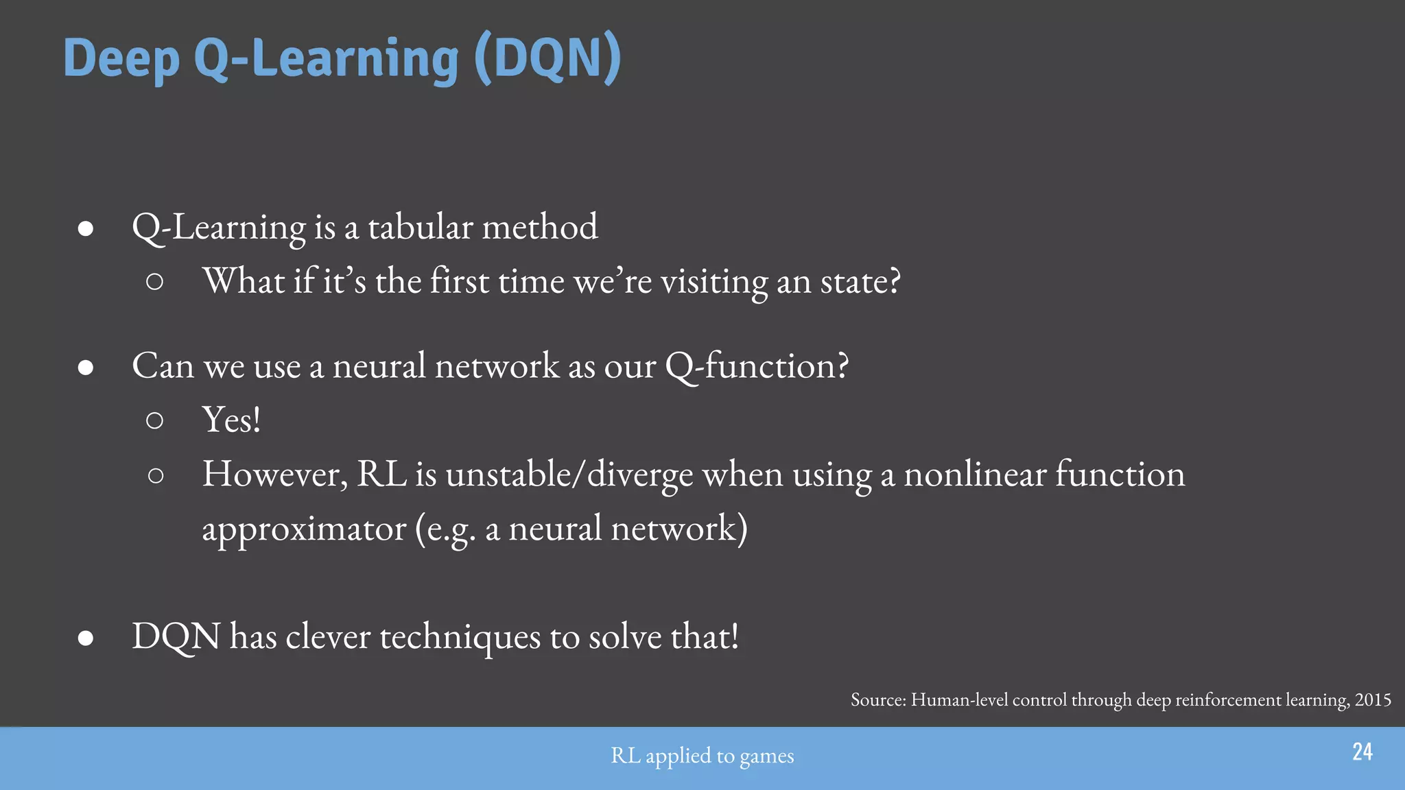 A brief overview of Reinforcement Learning applied to games | PPT