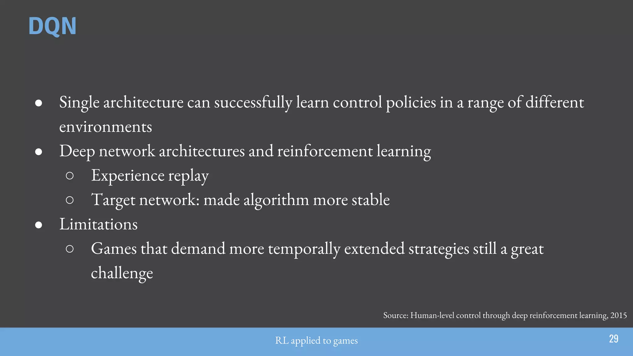 A brief overview of Reinforcement Learning applied to games | PPT