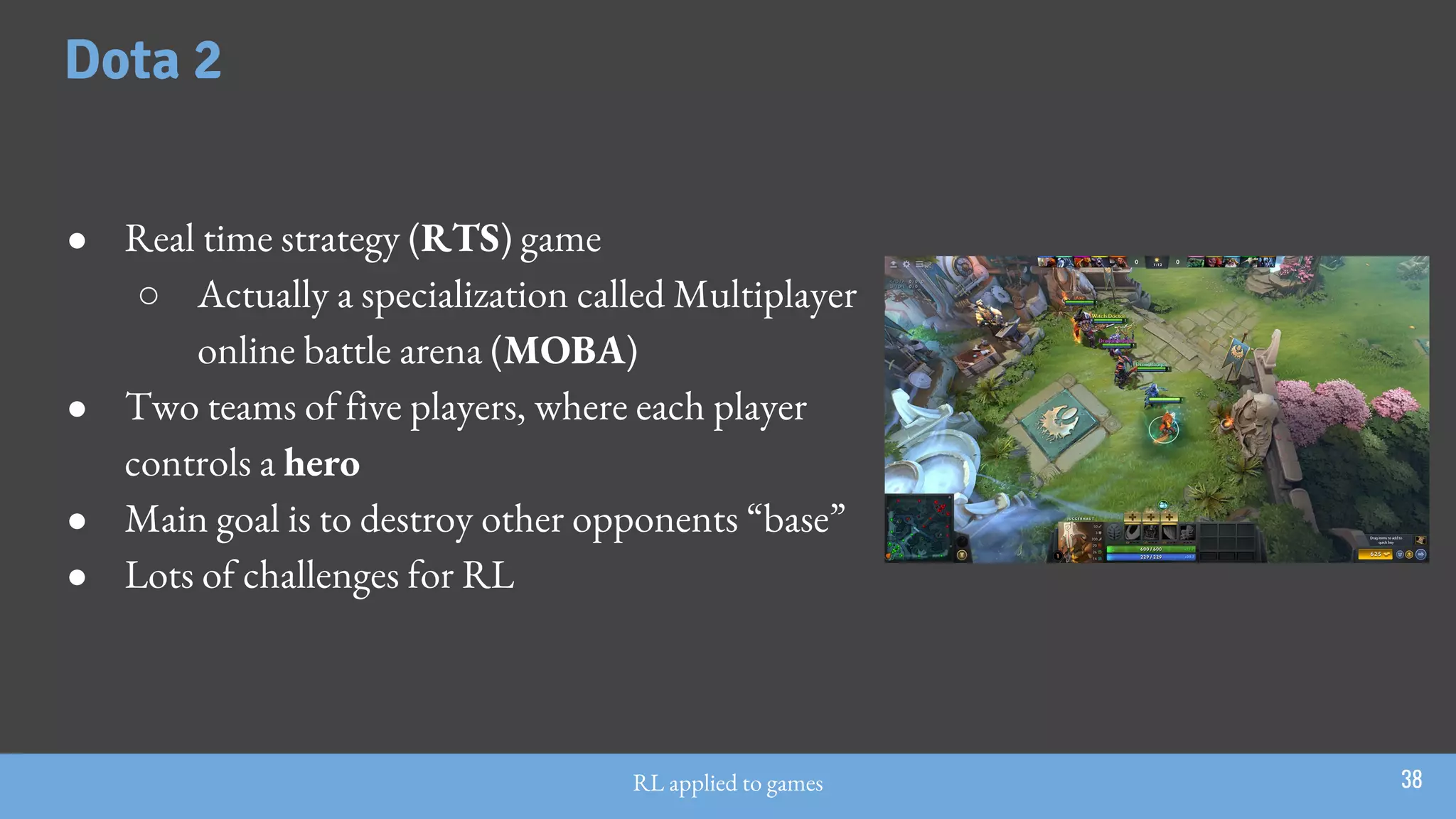 A brief overview of Reinforcement Learning applied to games | PPT