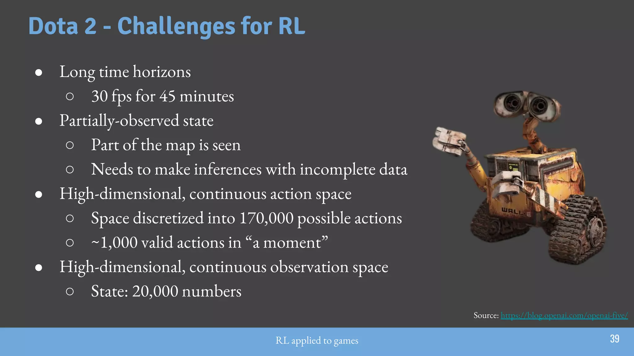 A brief overview of Reinforcement Learning applied to games | PPT