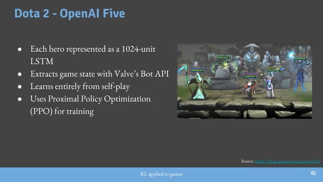 A brief overview of Reinforcement Learning applied to games | PPT